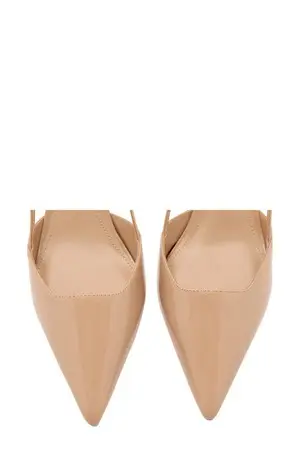 Mango Slingback Pointed Toe Pumps - Beige