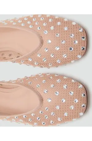 Mango Embellished Ballet Flats - Pink