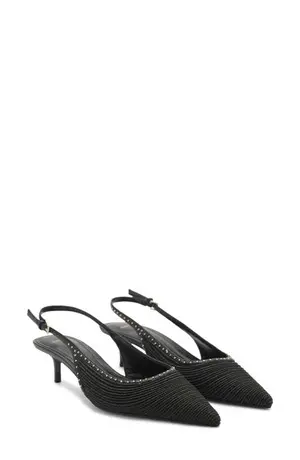Mango Straw Slingback Pumps