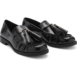 Mango Tassel Loafer - Black