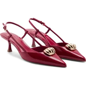 Mango Pointed-toe Slingback Pumps - Red