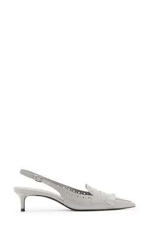 Mango Fringe Slingback Pumps - Grey
