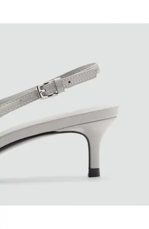 Mango Fringe Slingback Pumps - Grey