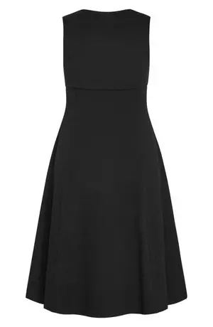 City Chic Maci Stretch Ponte Fit & Flare Midi Dress