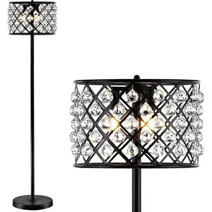 JONATHAN Y Elizabeth 60" Crystal/metal Led Floor Lamp - Bronze