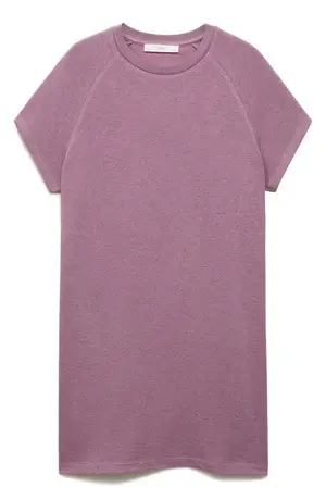 Mango Heather Fleece Nightgown - Plum