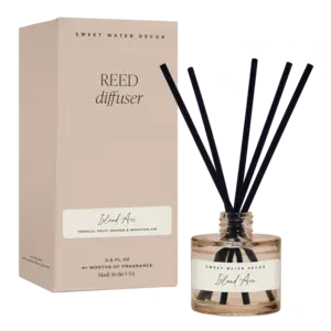 SWEET WATER DECOR Tinted Glass Reed Diffusersweet Scents - Island Air