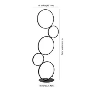 JONATHAN Y Pluto Stacked Circles 45" 5-light Contemporary Modern Iron/aluminum Integrated Led Floor Lamp