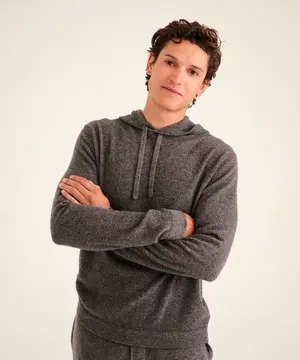 Naadam Cashmere Hoodie - Granite