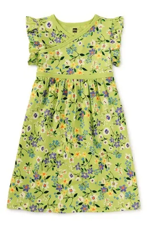 TEA COLLECTION Wrap Neck Floral Dress - Mexican Wildflowers