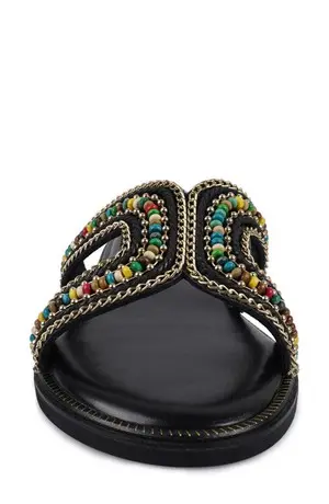 ARTISAN CRAFTED BY ZIGI Zigi Artisan Badalona Beaded Slide Sandal - Black