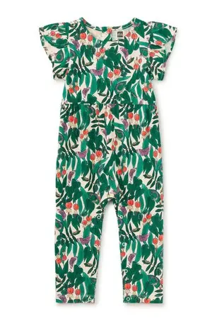 TEA COLLECTION Tea Collection Tulip Sleeve Baby Romper Jungle Botanical