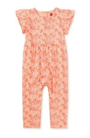 TEA COLLECTION Tulip Sleeve Baby Romper - Tiny Cashew Apples