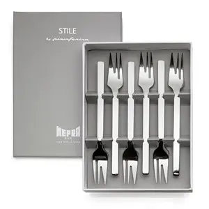 MEPRA Stile Pininfarina Cake Fork Set6 Pieces - Silver