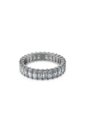 SWAROVSKI Matrix Baguette Crystal Eternity Ring - Grey