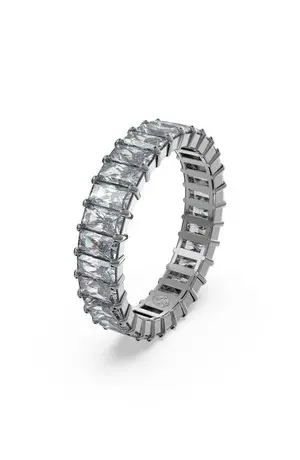 SWAROVSKI Matrix Baguette Crystal Eternity Ring - Grey