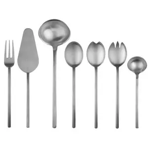 MEPRA Due Serving Set7 Pieces - Ice Silver