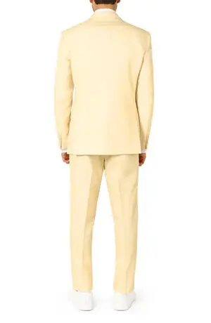 Opposuits Pastellow Slim Fit Two-piece Suit & Tie Set - Beige