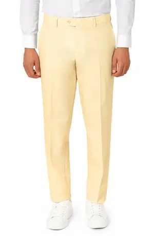 Opposuits Pastellow Slim Fit Two-piece Suit & Tie Set - Beige