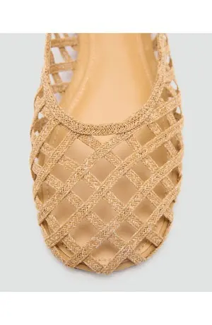 Mango Open Weave Ballerina Flat
