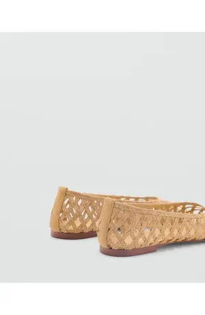 Mango Open Weave Ballerina Flat