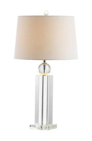 JONATHAN Y Charlotte 28.5" Crystal Led Table Lamp - Clear