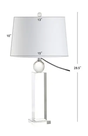 JONATHAN Y Charlotte 28.5" Crystal Led Table Lamp