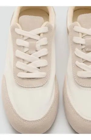 Mango Mixed Media Sneakers - White
