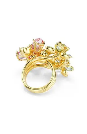SWAROVSKI Idyllia Triple Flower Cocktail Ring - Multicolored