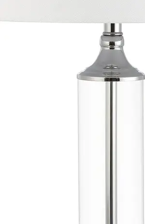 JONATHAN Y Astor 29" Glass Led Table Lamp - Clear
