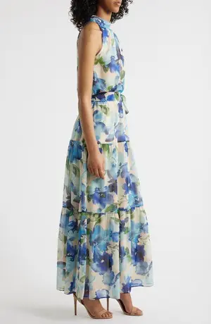 Julia Jordan Floral Chiffon Maxi Dress