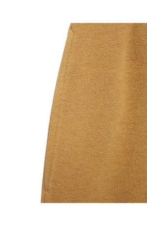 Mango Stretch Cotton Fleece Joggers - Ochre