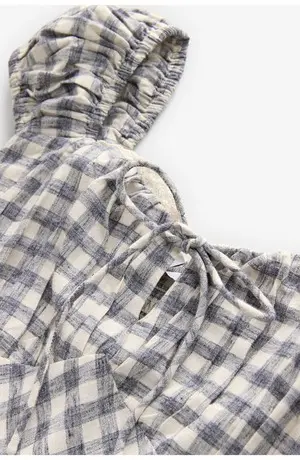NEXT Gingham Cap Sleeve Midi Dress