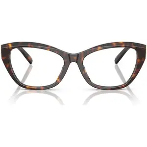 Tiffany & Co. 54mm Cat Eye Optical Glasses - Havana/demo Lens