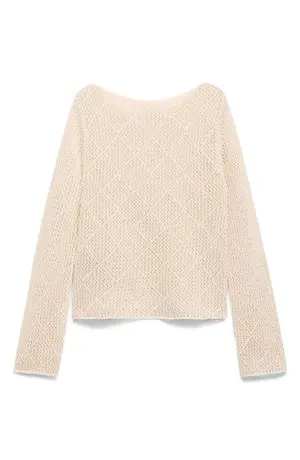 Mango Open Stitch Cotton-blend Sweater - Ecru