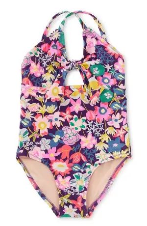 TEA COLLECTION Cut Out One-piece Swimsuit - Caribbean Wildflowers
