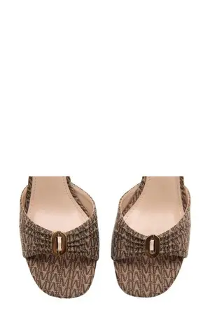 Mango Monogram Jacquard Slide Sandal - Brown