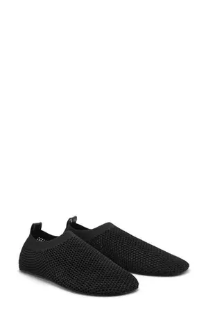 Mango Soft Mesh Flats - Black