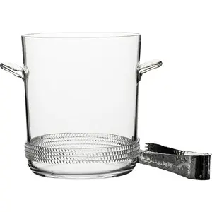 JULISKA Dean Glass Ice Bucket & Tongs - Clear