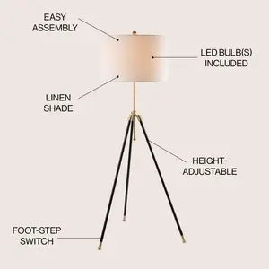 JONATHAN Y Lucius 67" Adjustable Metal Led Floor Lamp