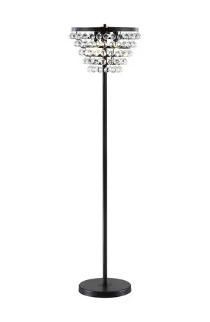 JONATHAN Y Jemma 60" Crystal/metal Led Floor Lamp - Bronze