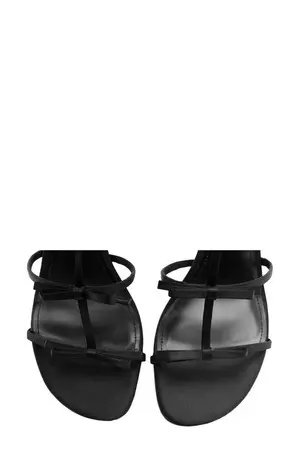 Mango Strappy Slide Sandal With Bow Detailing