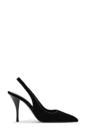 Mango Velvet Slingback Pumps