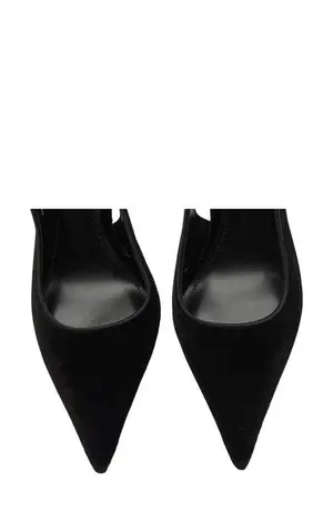 Mango Velvet Slingback Pumps