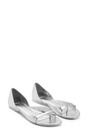 Mango Metallic Sandal - Silver