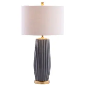 JONATHAN Y Roman 28.5" Ceramic Led Table Lamp - Gray