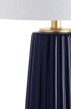 JONATHAN Y Roman 28.5" Ceramic Led Table Lamp - Navy