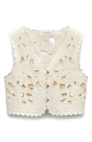 Rag & Bone Coralie Floral Cutout Vest