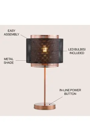 JONATHAN Y Tribeca 19.7" Metal Led Table Lamp