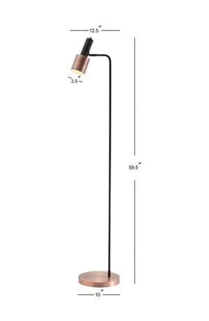 JONATHAN Y Brady 59.50" Metal Led Task Floor Lamp